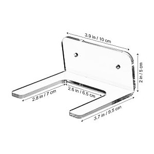 1 Set Guitar Hanger Hook Clear Acrylic Guitar Wall Mount Bracket Holder Stand with Screw for Electric Acoustic Guitar Ukulele Accessory
