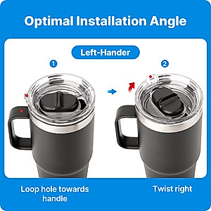 Bluwing 20 oz Screw Top Lid Replacement for YETI 20oz Travel Mug with Threads Only, Stronghold Lid Spill Proof for 20oz YETI Threaded Travel Mug(1 Pack)