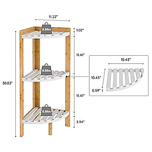 Ruichang Corner Shelf Stand 3 Tier - Corner Stand for Corner Display and Storage in Bathroom, Living Room, Bedroom
