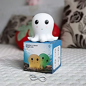 CometMars Toddler Night Lights, Silicone Octopus Light for Breastfeeding, Nursery Squishy Lamp, Cute Animal Bedside Lamp for Baby Kids Teens, Soft Nightlight with Touch Sensor for Bedroom