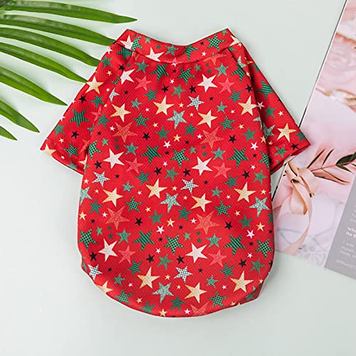 Hawaiian Style Dog Shirts, Colorful Puppy Sweatshirt, Breathable Pet Printed T-Shirts Clothes for Small Medium Large Boy Girl Doggie Cats 4 2XL