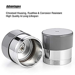 CZC AUTO 1.98 Inch Bearing Protectors with Protective Bras for Trailer Boat, Chromed, Pair