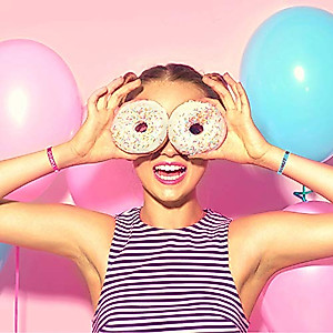 30 Pieces Donuts Silicone Wristbands Bracelets Donut Party Bracelets for Sweet Donuts Theme Party Birthday Decoration Party Favors for Teens