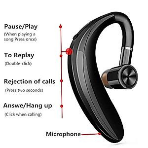 KUYYFDS Wireless Earphones Hands-Free Business Sports Ear Hook Headset Earbuds for Driving in-Ear Headphones