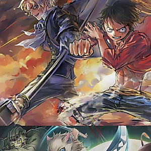 KNBNFD Anime Character Collection Duvet Cover Bedding Set,3D Cartoon Soft Comfortable Quilt Cover Twin Full Queen King Size with Pillowcase (Color 10, Full)