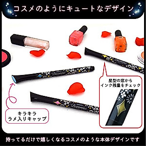 SAKURA Fun Writing Gel Ink Roller Ballpoint Pen for Decoration, Decorese Glitter 5 Color Set B, Spices Color (DB206G5B)