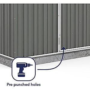 Outdoor Storage Shed, Storage Shed and Tool Shed Storage Sheds 10 x 10 ft. Galvanized Steel & Metal Storage Shed