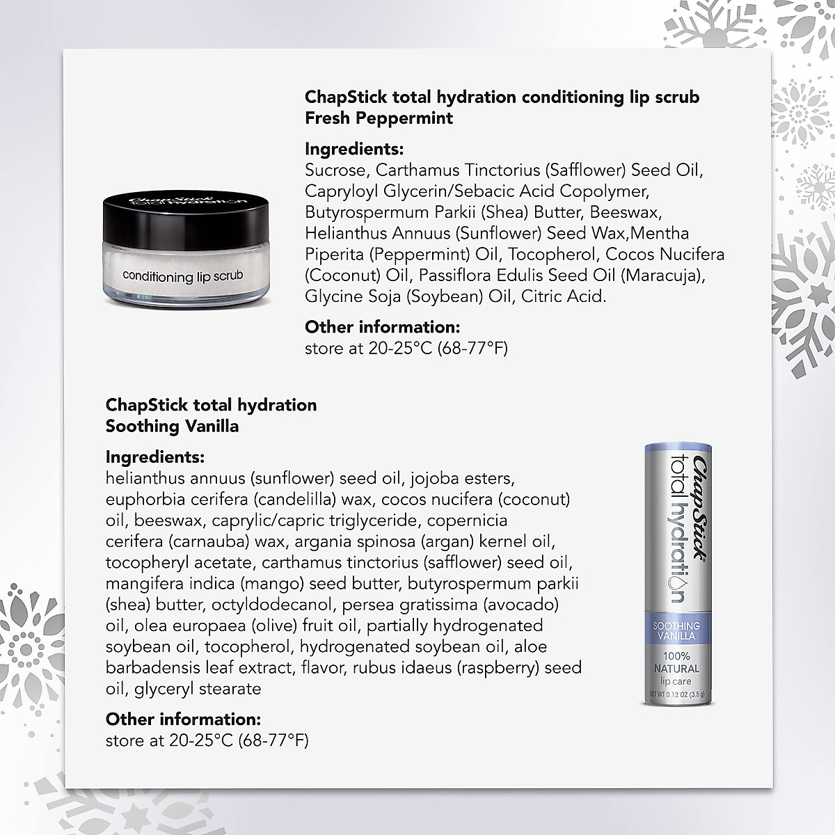 ChapStick Total Hydration Lip Kit Gift Set, Lip Moisturizer, Lip Scrub and Lip Balm Set - 4 Count