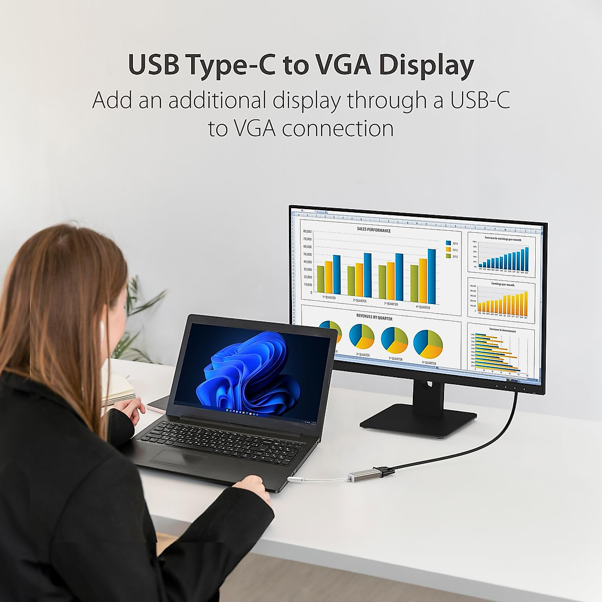 j5create USB 3.1 Type-C to VGA Adapter JCA111
