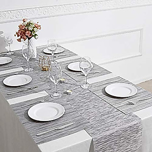 DOLOPL Table Runner Grey Table Runners Outdoor Table Runner 12"×72" Non-Slip Heat Resistant Easy to Clean Modern Farmhouse Kitchen Table Runner for Patios Family Dinner Office Kitchen Table