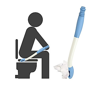 Toilet Aids for Wiping, Long Reach Butt Wiper Helper Wand 15" Toilet Aid Tools Comfort Bottom Buddy Wiping Aid for Senoir Pregnant After Surgery Overweight People