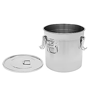DNYSYSJ Stainless Food Container 304 Stainless Steel Airtight Canister Flour Containers with Lids Airtight Stainless Steel Bucket For Food, Bean, Flour, Oil, Sugar, Milk