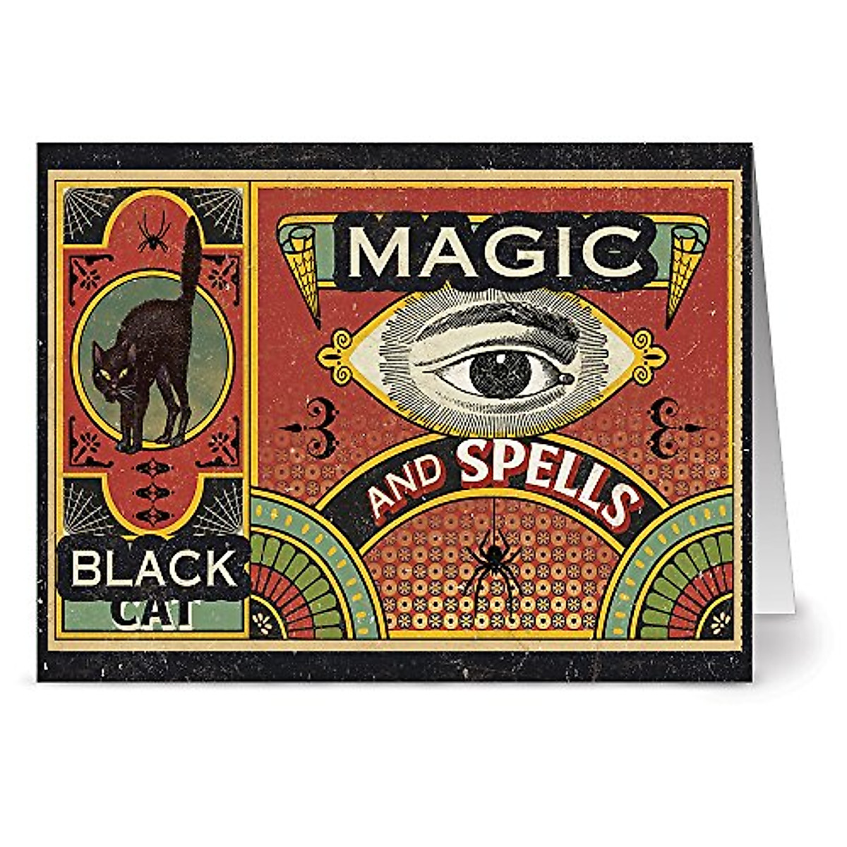 Note Card Cafe Halloween Greeting Card Set with Envelopes | 24 Pack | Blank Inside, Glossy Finish | Black Cat Magic & Spells | Bulk Set for Greeting Cards, Occasions, Birthdays