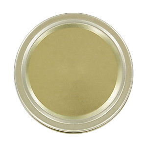 GOLDEN HARVEST 24 Pieces Canning Jar Lid and Ring WIDE MOUTH Jar Ring Bands Set Split Type LidsLeak Proof and Secure Canning Jar Caps (Gold, 86 mm)