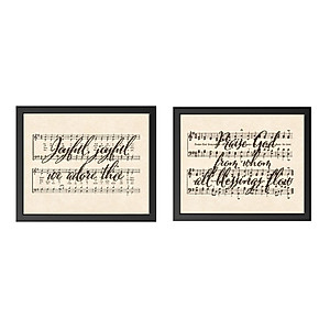 Praise Hymns - Sheet Music Wall Decor, Our Inspirational Christian Music Wall Art Poster is A Great Doxology Hymn of Joy For Church, Office Decor, Living Room Decor or Home Decor, Unframed Set - 8x10