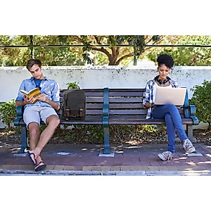 H HIKKER-LINK Canvas Messenger Bag Crossbody Shoulder Backpack Sling Bag Rucksack Daypack Casual Travel Medium Black