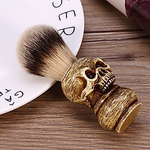 Shaving Brush,Shave Brush for Men,Men's Beard Shaving Brush, Shaving Cream Brush, Make Up Skull Head, Hair Salon, Beard Shaving Brush for Hair Salon,Home,Men's Grooming Tool