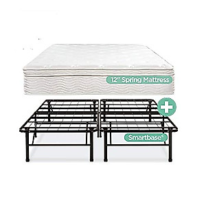 Night Therapy Spring 12 Inch Euro Box Top Mattress and SmartBase Complete Set, King