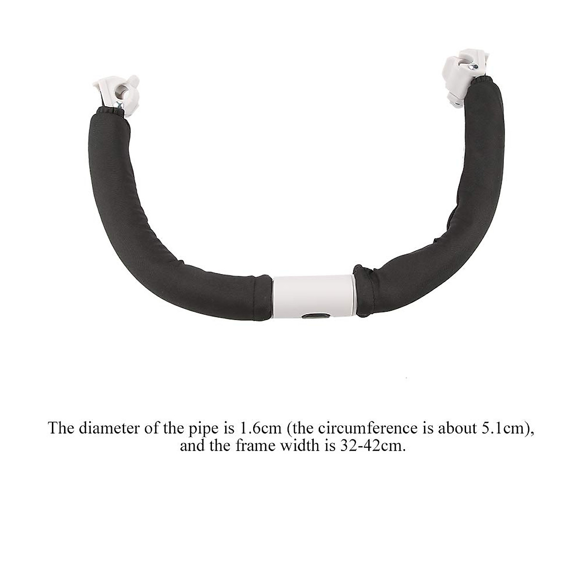 Hztyyier Baby Stroller Handle, Adjustable Generic Tools Stroller Armrest for Round Pipe(Black)