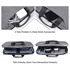 14 15 Inch Laptop Case, Men Women Laptop Bag Sleeve with Organizer for MacBook Pro 14" 16" M4/M3/M2/M1, Dell Inspiron 14, Lenovo Flex 5 14/Ideapad 3 14, HP Pavilion/Chromebook 14" Carrying Case, Gray