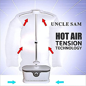 All in One Laundry Clothes Drying Rack System Garment Streamer,1400W, Ideal for Blouses, T-shirts, Sweaters, Jackets,Dries and Irons Clothes Automatically in one Step