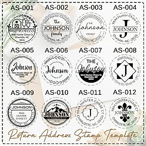 Custom Address Stamp Personalized Self Inking Return Address Stamp Refillable Mailing Address Stamps Housewarming Gift - Round