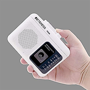 Retekess TR606 Tape Recorder Cassette Player, AM FM Cassette Players Walkman, Supports Voice/AUX Line in Record, Powered by DC or AA Battery (White)
