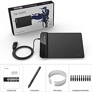 Drawing Tablet XPPen G430S OSU Tablet Graphic Drawing Tablet with 8192 Levels Pressure Battery-Free Stylus, 4 x 3 inch Ultrathin Tablet for OSU Game, Online Teaching Compatible with Window/Mac Black
