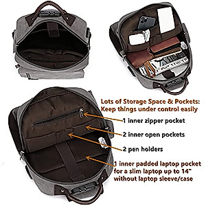 Leaper Canvas Messenger Bag Anti-Theft Crossbody Bags Sling Bag with USB Black, XL