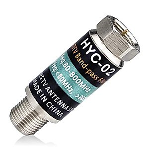 LTE Filter for TV Antenna - RF Interference Filter Improves Digital Antenna Amplifier - 4G Filter Reduce Interference from Cell Phones Towers