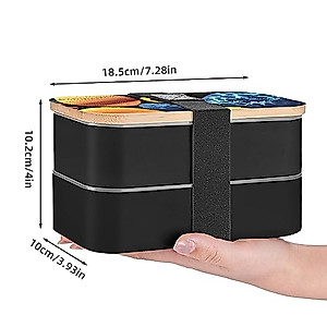 Yellow Pebbles Adult Lunch Box, Bento Box, With Cutlery Set Of 3, 2 Compartments, Rectangular, Lunch Box For Adults