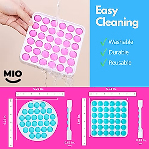 Mio Toys - Push & Pop Sensory Fidget Toy, Relieve Stress and Anxiety, Increase Focus and Attention, for Adults and Kids, Food Grade Silicone, Washable, Eco-Friendly (Tie-Dye Circle)