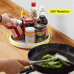 Pantry Lazy-Susan Turntable Cabinet Organizer - 10-inch Non-Skid Spin Spice Rack - 2 Pack Lazy Susans for Fridge BPA Free