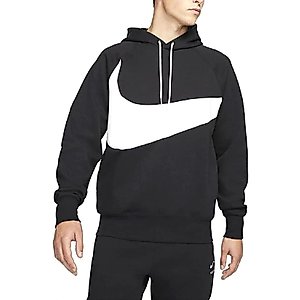 Nike Men's Swoosh Tech Fleece Pullover Hoodie (Standard, Large, Black)