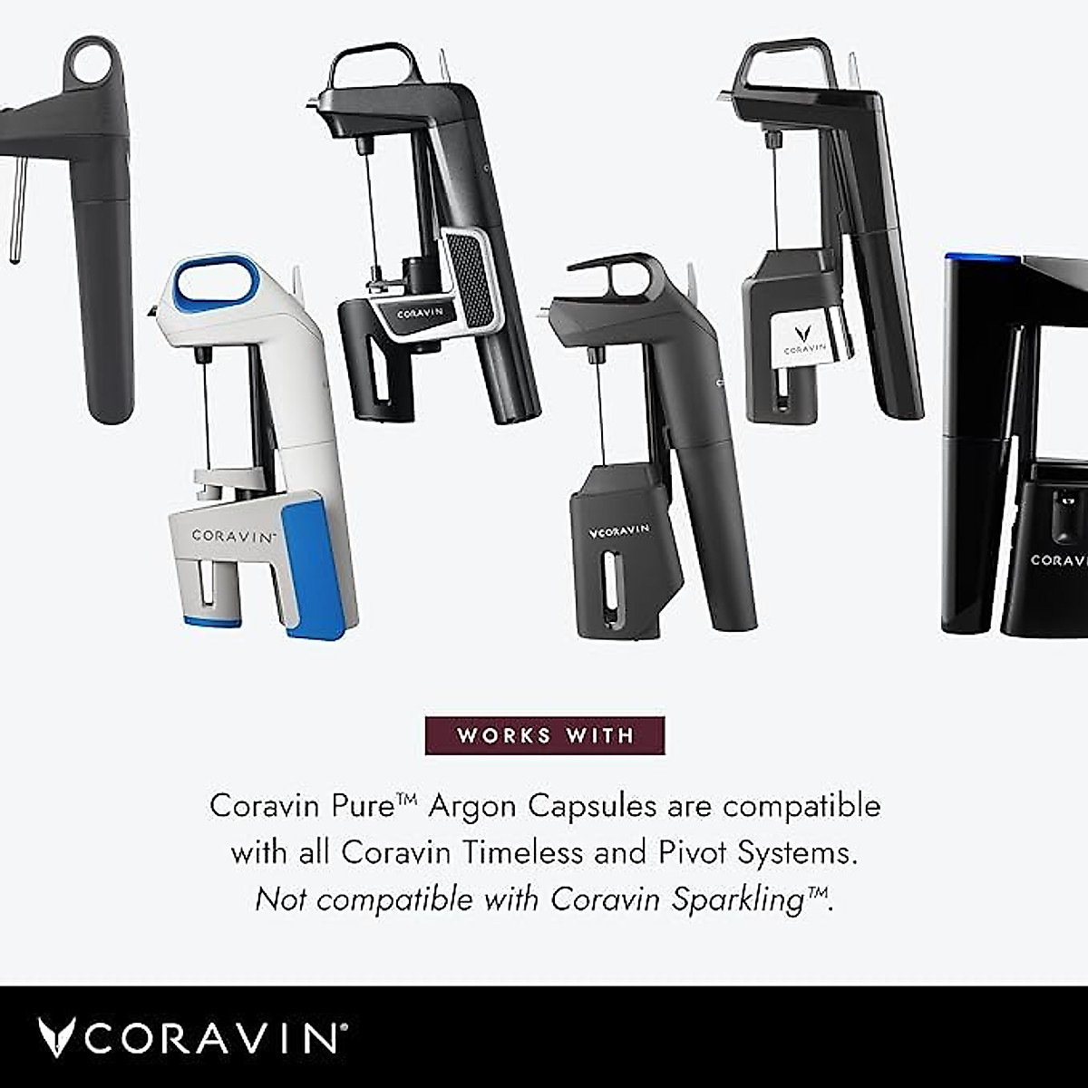 Coravin Pure Capsules - Argon Gas for Coravin Timeless and Coravin Pivot By-the-Glass Wine Saver Systems - Pack of 6