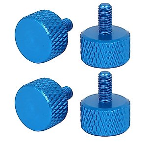 Aexit Computer PC Cleaning & Repair Graphics Card Aluminum Alloy Knurled Thumb Screws Sky Blue Computer Screws M3x6mm 4pcs