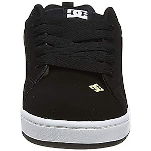 DC Men's Court Graffik Casual Low Top Skate Shoe Sneaker Skateboarding, Black, 11.5