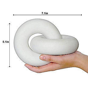 YiLiiod 2PCS Wood Knot for Coffee Table Wood Link Chain Decor Shelf Decorations, Modern Farmhouse Bookshelf Decorative Objects