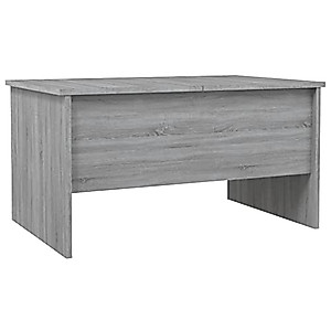 QJBSAVVA Coffee Table Gray Sonoma 31.5"x19.7"x16.7" Engineered Wood,Living Room Furniture Side Tables Narrow Bedside Tables Suitable for Meeting Rooms, Reception Rooms, Offices