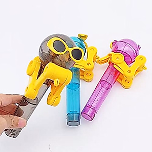 ABOOFAN Kids Toys Bulk Candy Upside Down Capsule Robot 3pcs Lollipop Robot Robot Lollipop -up Lollipop Holder Novelty Lollipop Case Fun Gifts for Upside Down Capsule Robot Bulk Candy