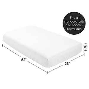 Fitted Crib Sheet for Black and White Fox Collection Baby/Toddler Bedding Set Collection