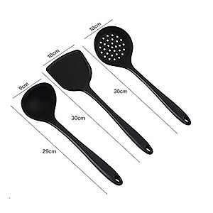 IRSHI LMMDP Silicone Skimmer Soup Spoon Non-Stick Heat-Resistant Soup Ladle Kitchen Utensil Tool