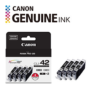 Canon CLI-42 ChromaLife Value Pack (2 Photo Black, 1 Gray & 1 Light Gray) Compatible to PIXMA PRO-100