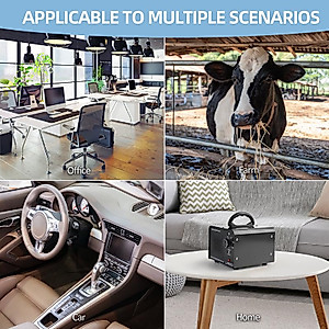 LARICEO 12000mg/h Ozone Generator - Powerful Commercial Ozone Machine for Home, Car, and More - Effectively Eliminate Odors, Smoke, and Pet Odors with High Capacity (Black)