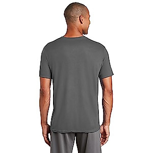 Gildan Men's Moisture Wicking Polyester Performance T-Shirt, 2-Pack, Charcoal, Medium