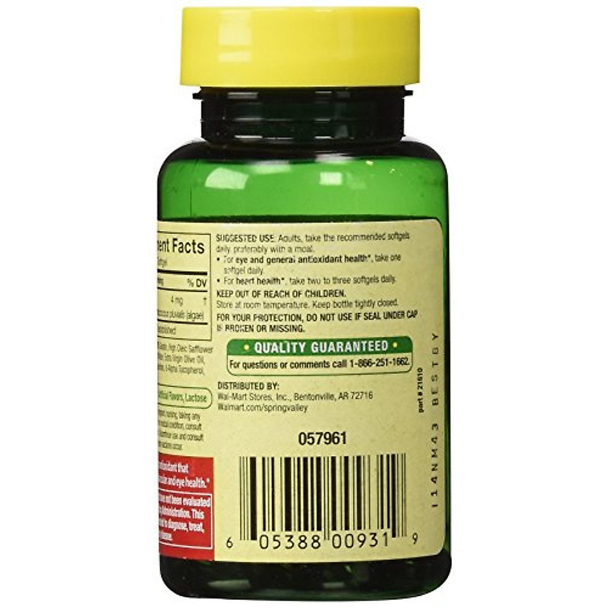 Spring Valley - Astaxanthin 4 mg, 30 Softgels