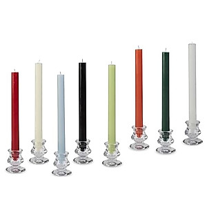 Biedermann & Sons 2 Pack Tall Taper Candles - Unscented Dinner Candle Set 10 Hour Burn Time, 10-Inch, Amber Orange