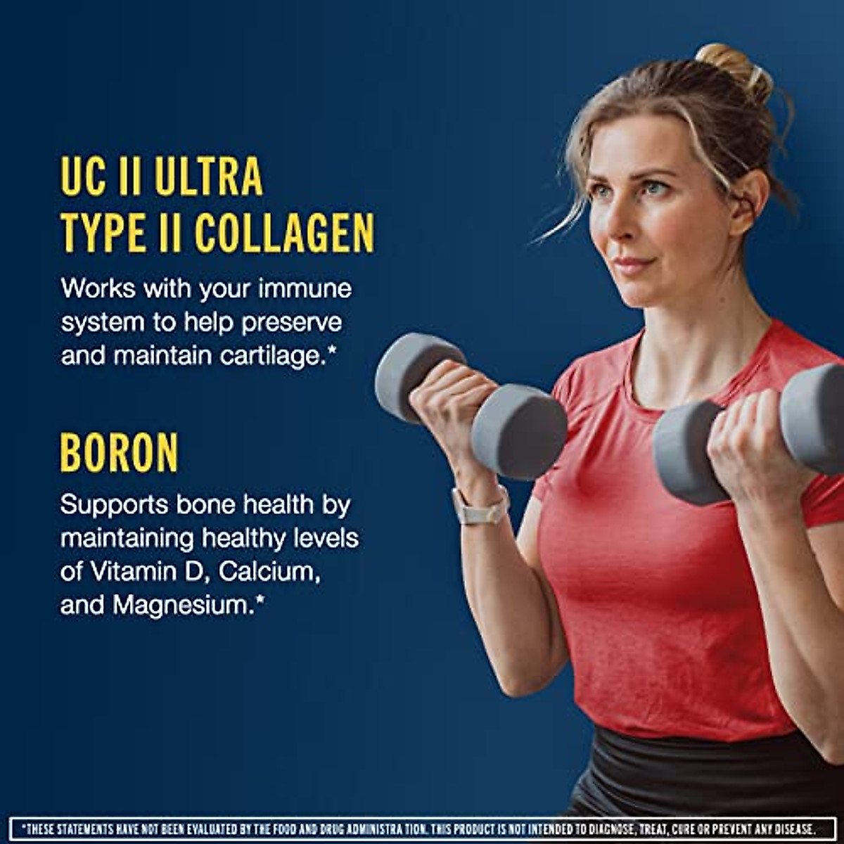 Move Free Ultra Triple Action Joint Support Supplement - Type II Collagen Boron & Hyaluronic Acid - Supports Joint Comfort, Cartiliage & Bones in 1 Tiny Pill Per Day, 2x30ct Bottles (60 servings)*