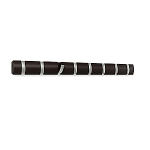 Umbra Flip Wall Mounted Floating Rack – Modern, Sleek, Space-Saving Hanger with Retractable Hooks to Hang Coats, Scarves, Purses and More, 8, Espresso