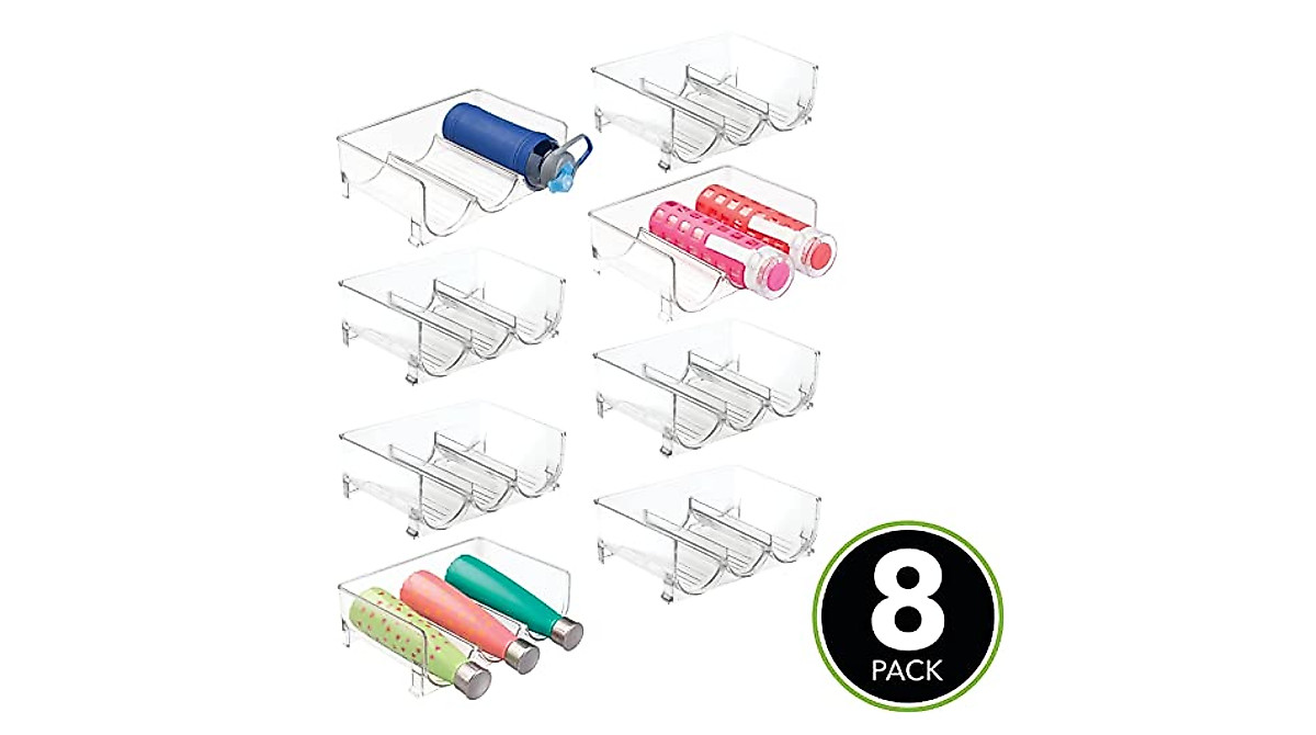 mDesign Stackable Plastic Wine Rack - Organize Better